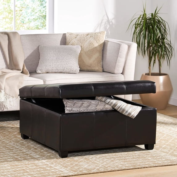 Espresso Color - Soft Closing Lid - TV Room - Modern Function Ottoman ...
