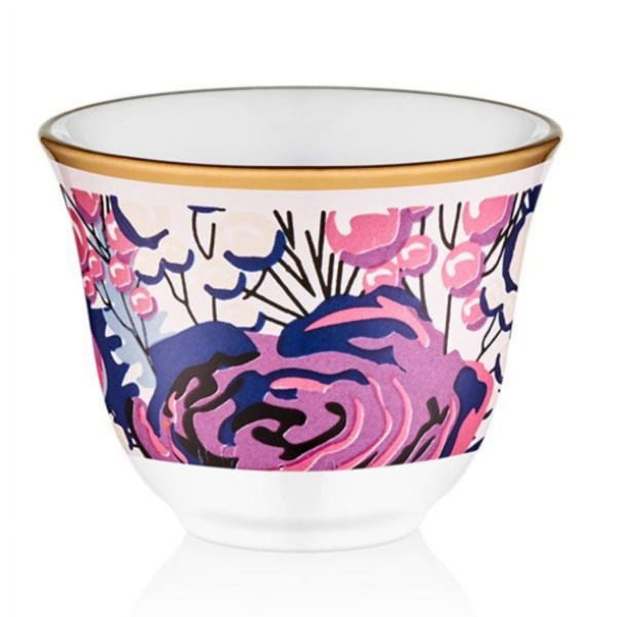 Espresso Cups Set of 6, Hand Painted Arabic Mirra Coffee Cup Set, Fancy ...