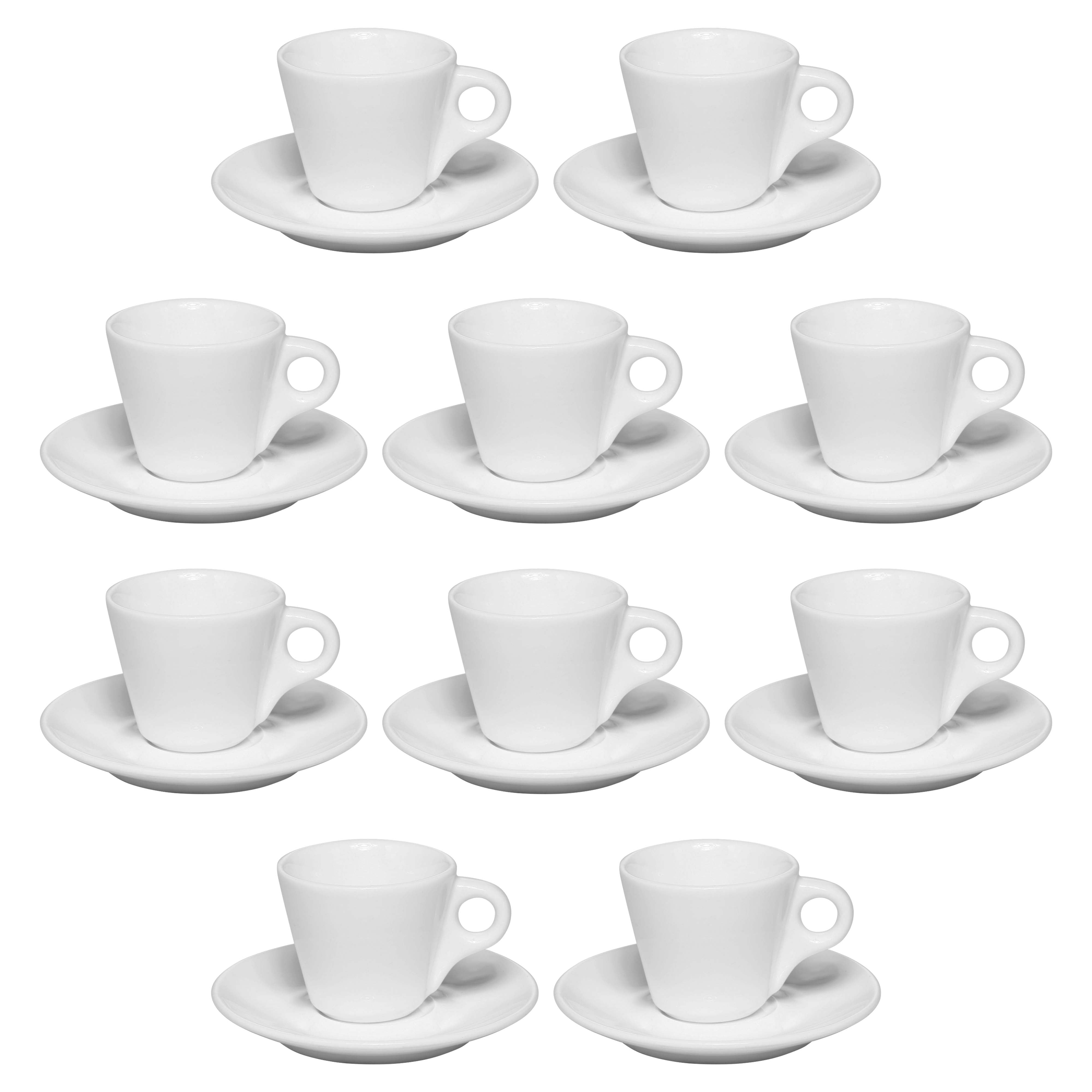 Espresso Cups with Saucer 2.75 oz. Set of 10, Bulk Pack - Perfect for ...
