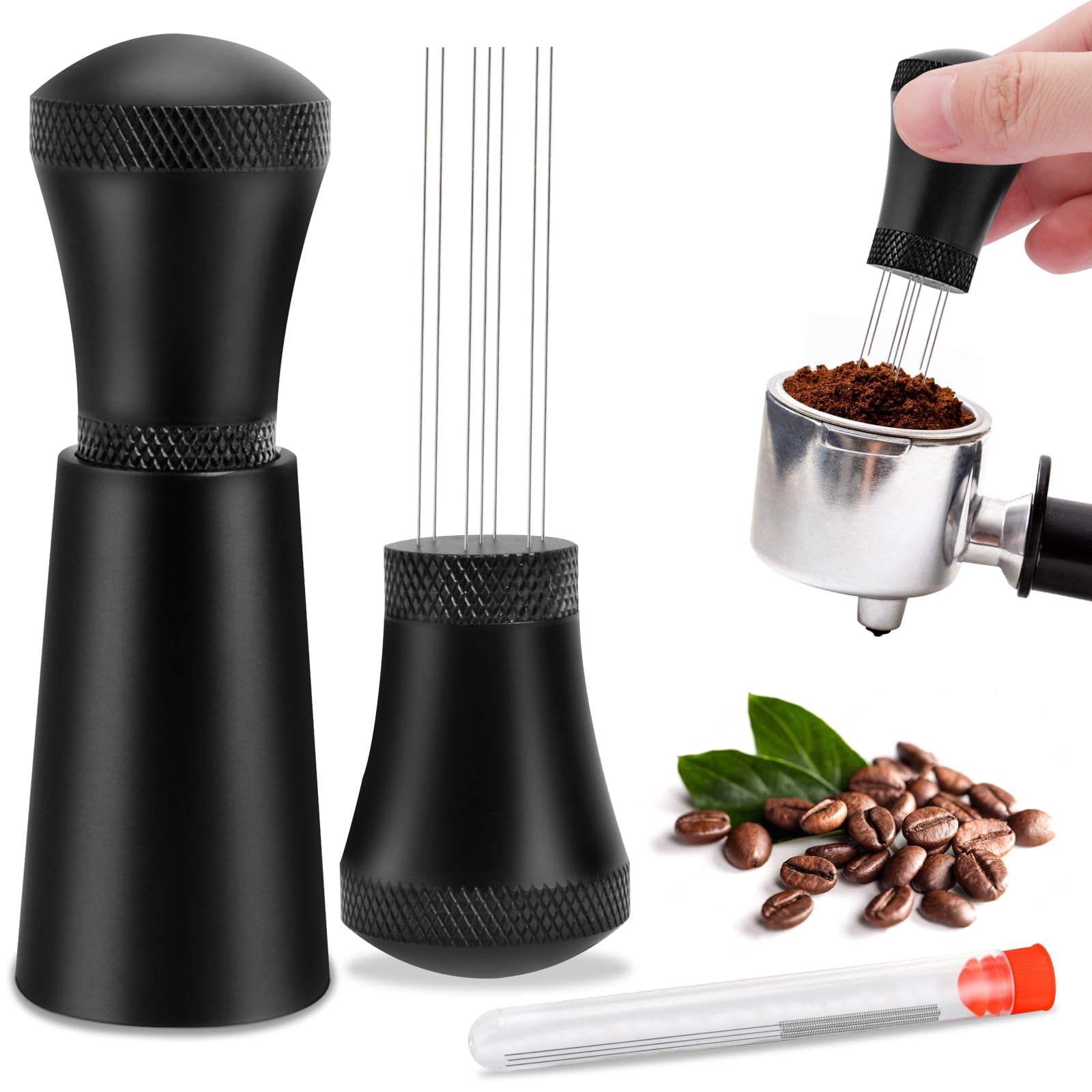 Espresso Distribution Tool, 0.35mm 7 Needles Espresso Coffee Stirrer ...