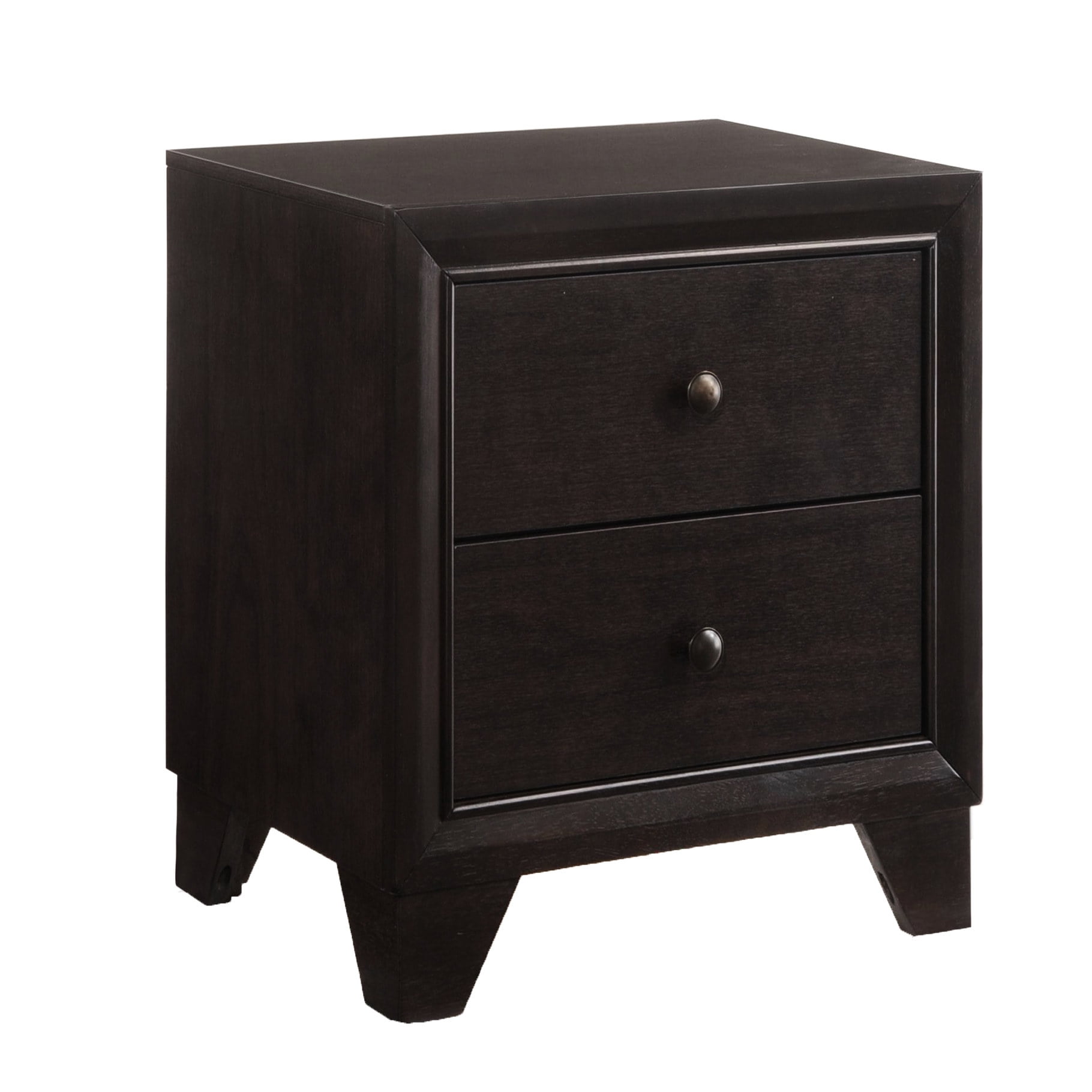 Espresso Finish 2 - drawer Rectangle Nightstand | Functional in Bedroom ...