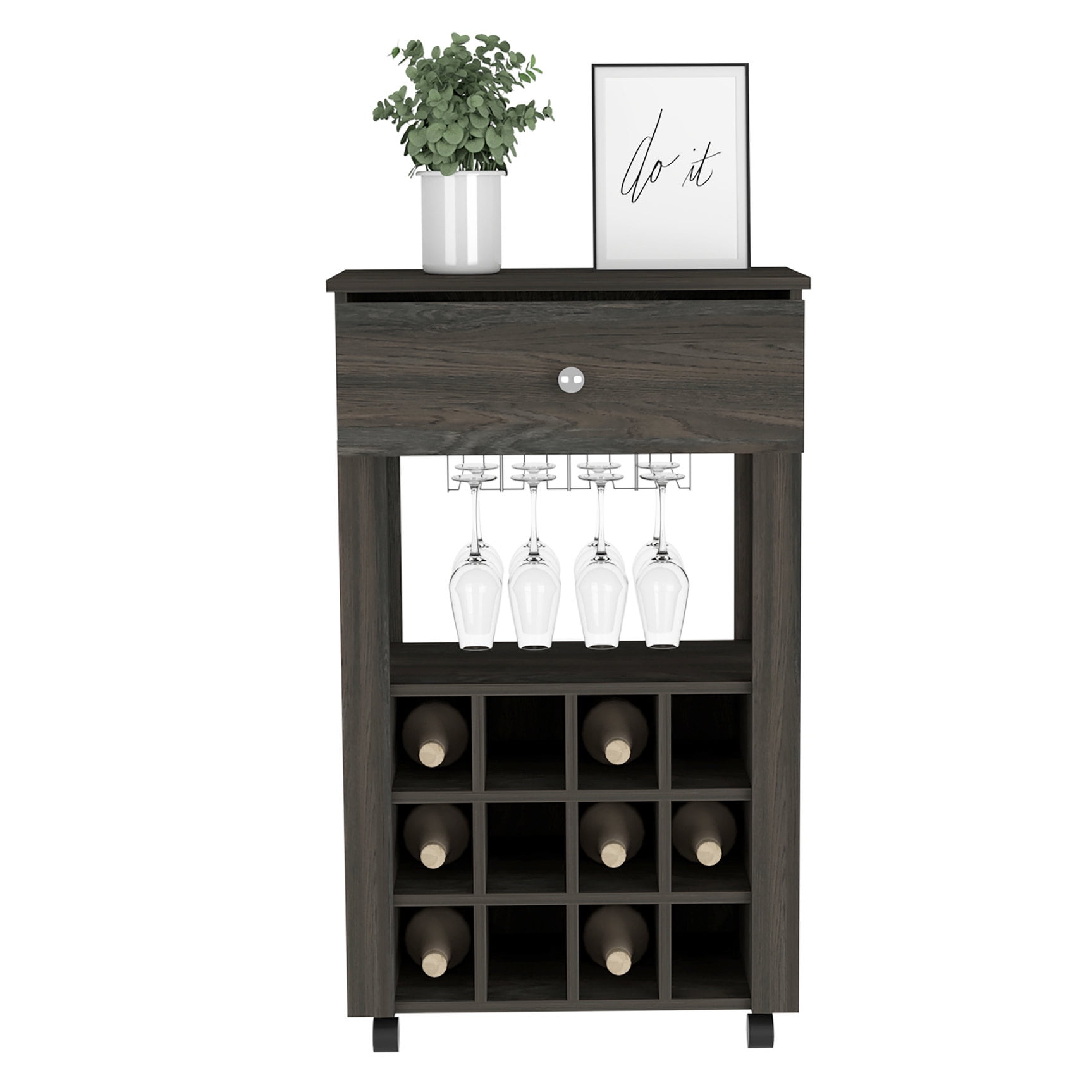 Espresso Finish Aesthetic - Twelve Wine Cubby Design - Lounge Bar ...