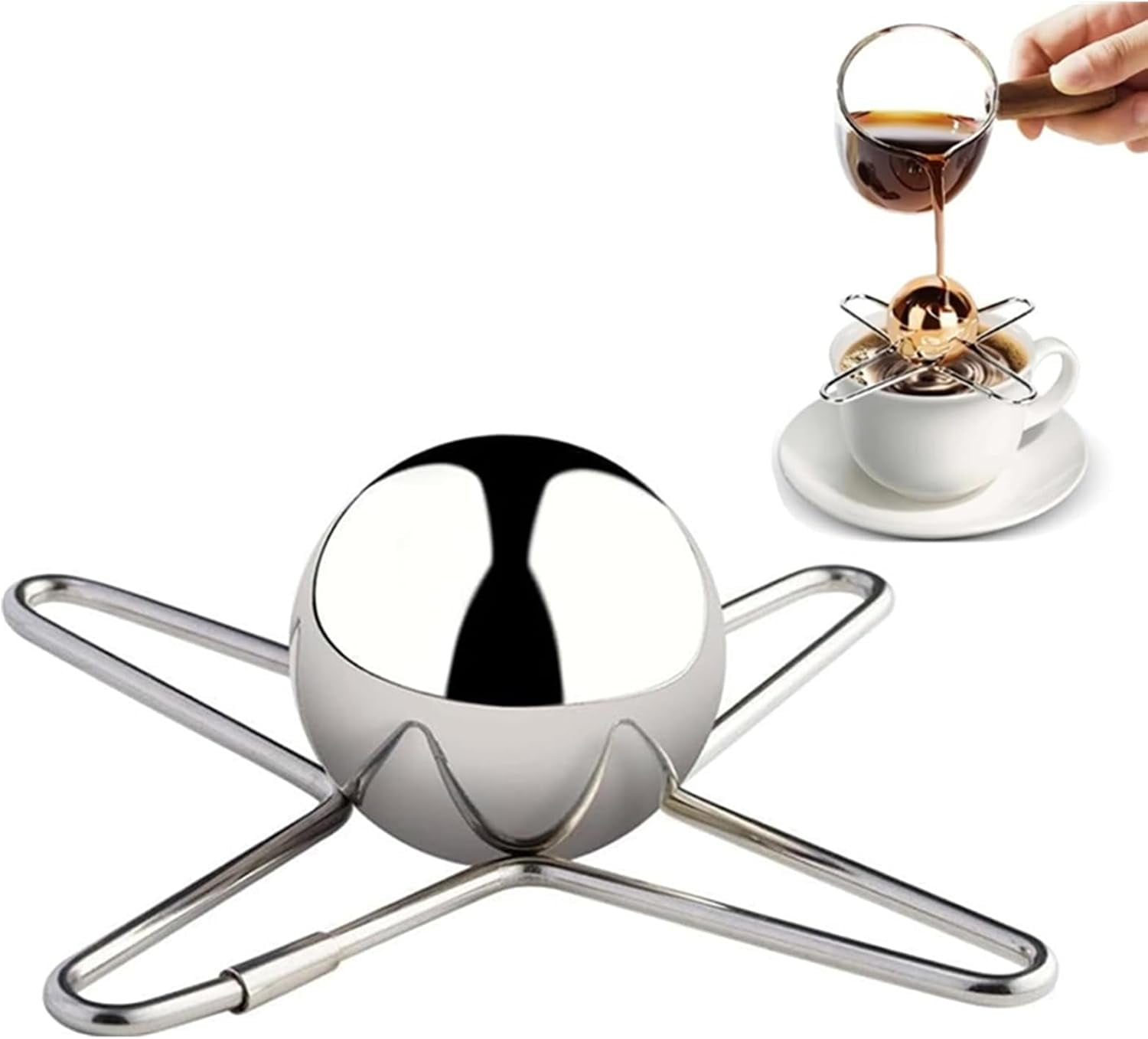 Espresso Frozen Ball for Espresso Coffee,Little Stainless Steel Frozen Espresso Ball,Ice Coffee ...