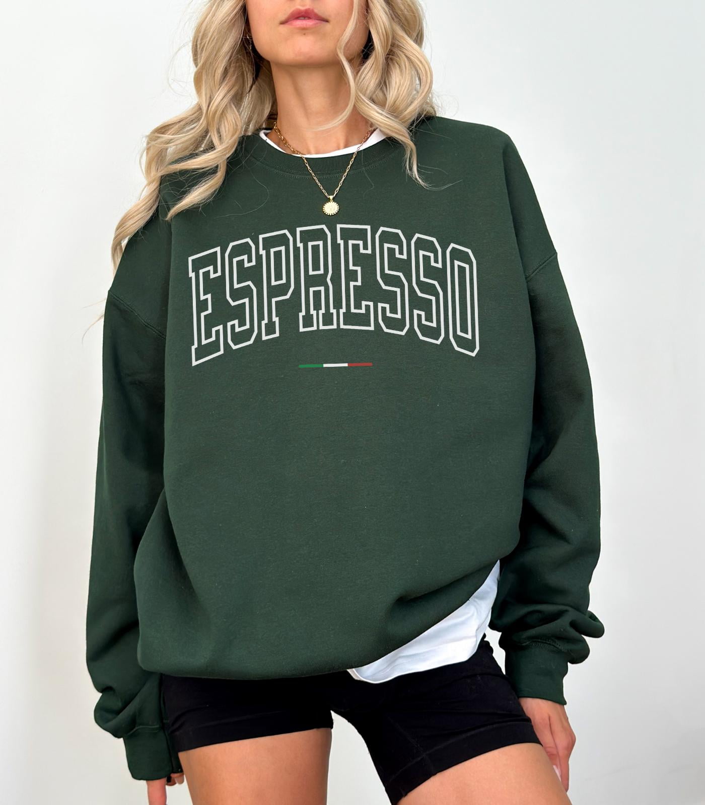 Espresso Italian Sweatshirt Varsity Crewneck Italian Pride Shirt Coffee ...