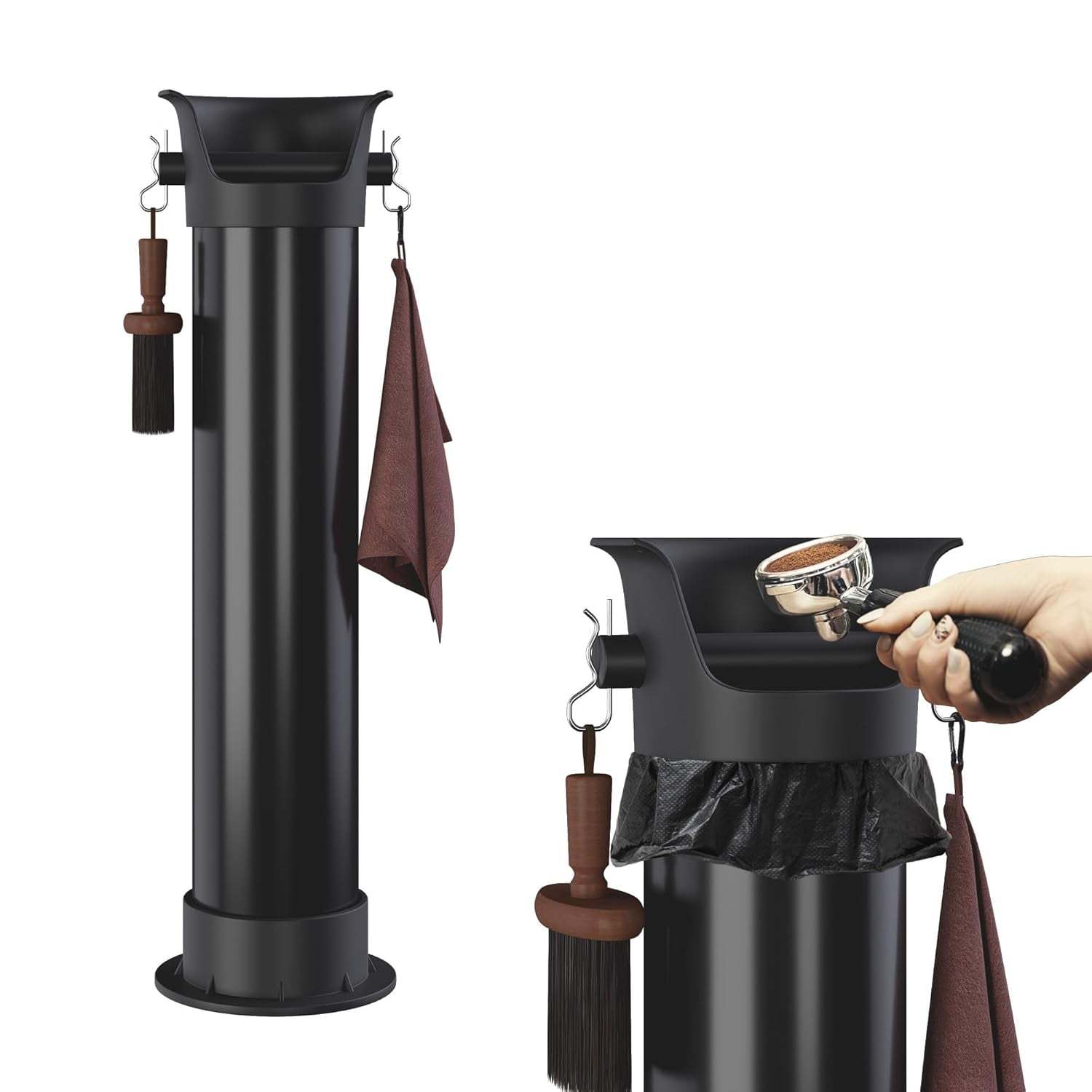 Espresso Knock Box for Coffee Puck, 250+ Cups Commercial Coffee Grounds ...