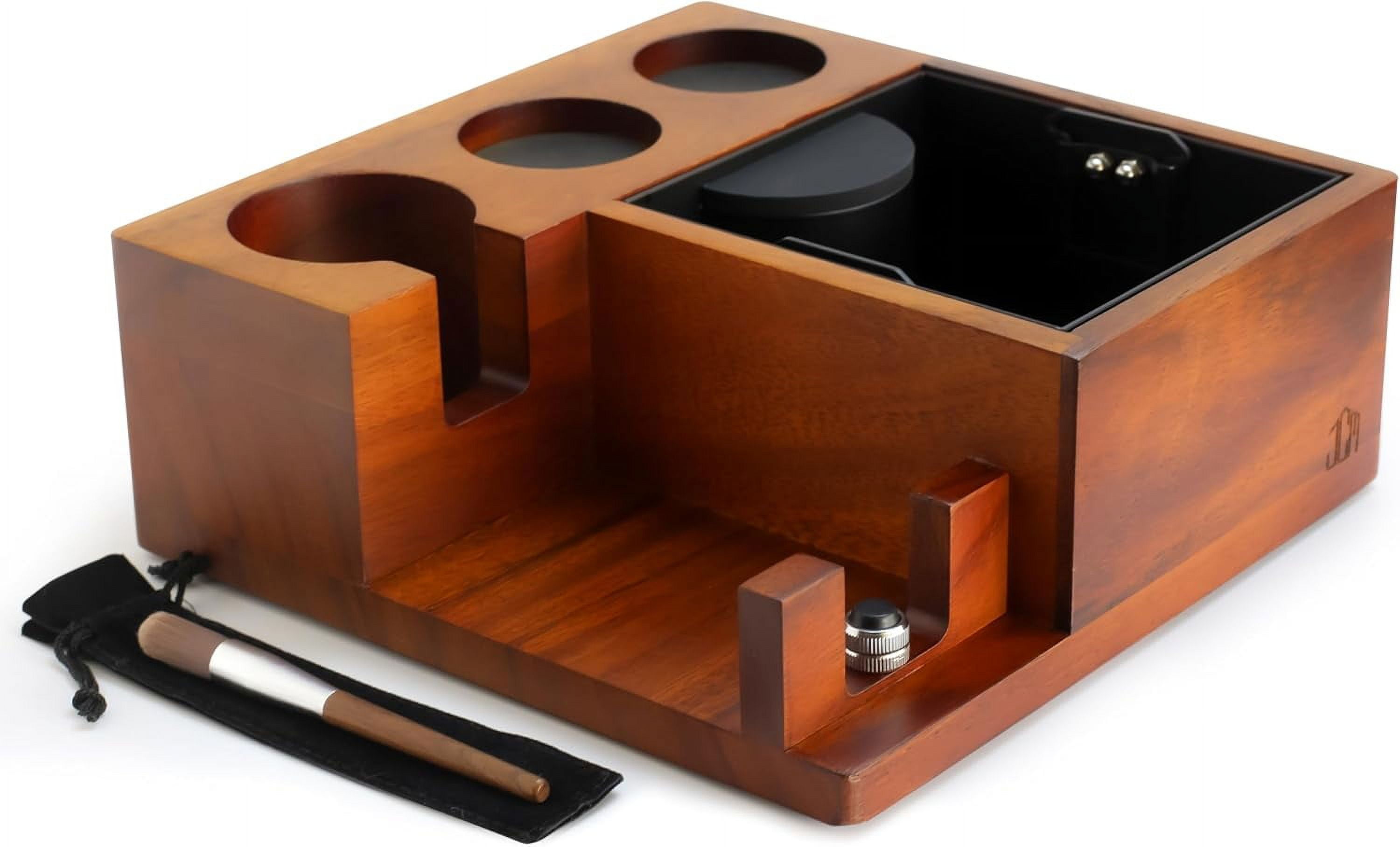Espresso Knock Box & Tamping Station - Espresso Coffee Organizer Box ...