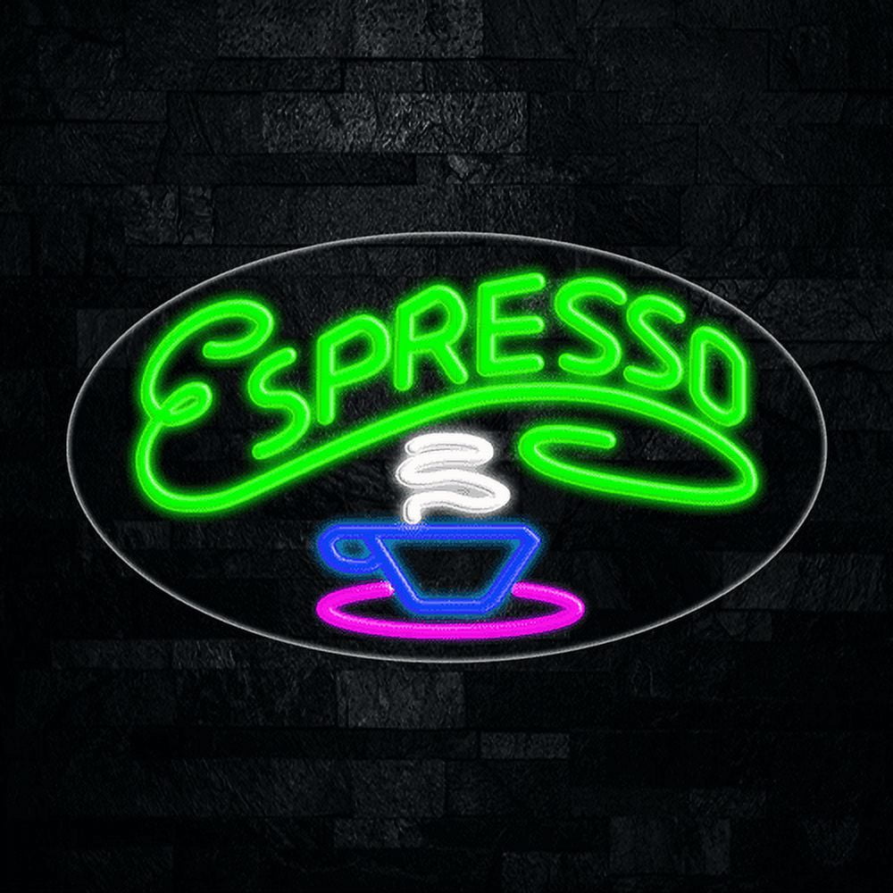 Espresso LED Neon Sign 28"L x 16"H #34038 - Walmart.com