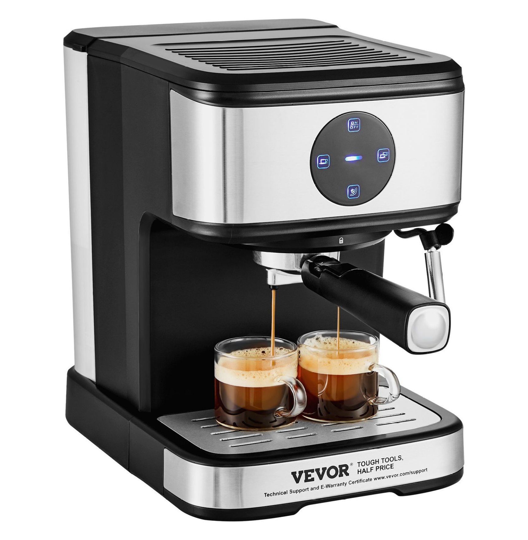 Espresso Machine, 15 Bar Coffee and Espresso Maker with Milk Frother ...