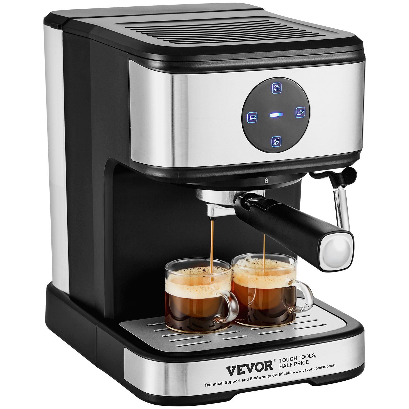 Espresso Machine, 15 Bar Semi-Automatic Coffee Maker with Steam Wand ...
