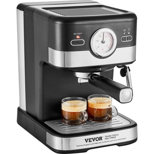 Espresso Machine, 15 Bar Semi-Automatic Espresso Maker with Milk ...
