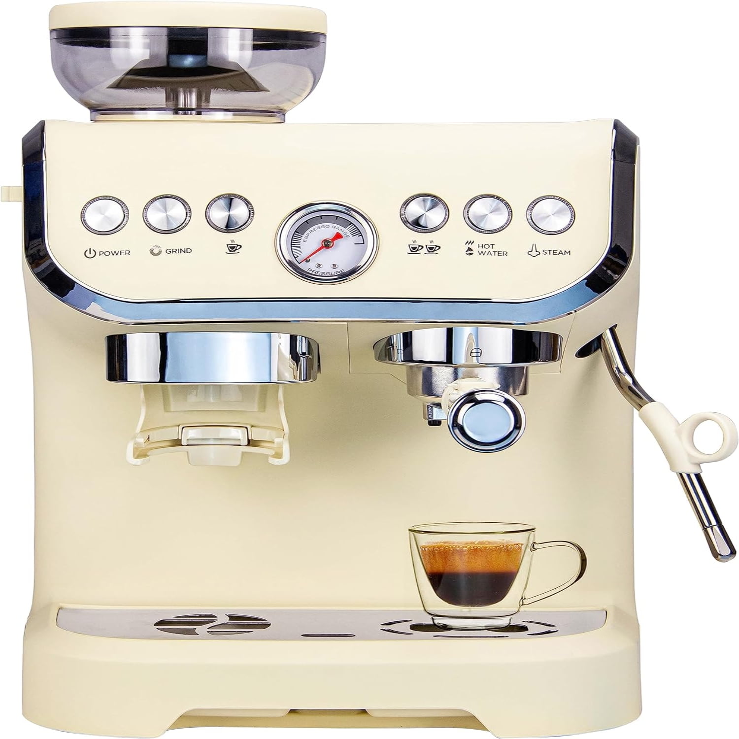 Espresso Machine 15 Coffee Maker With Milk Frother Steam Wand Built-In ...