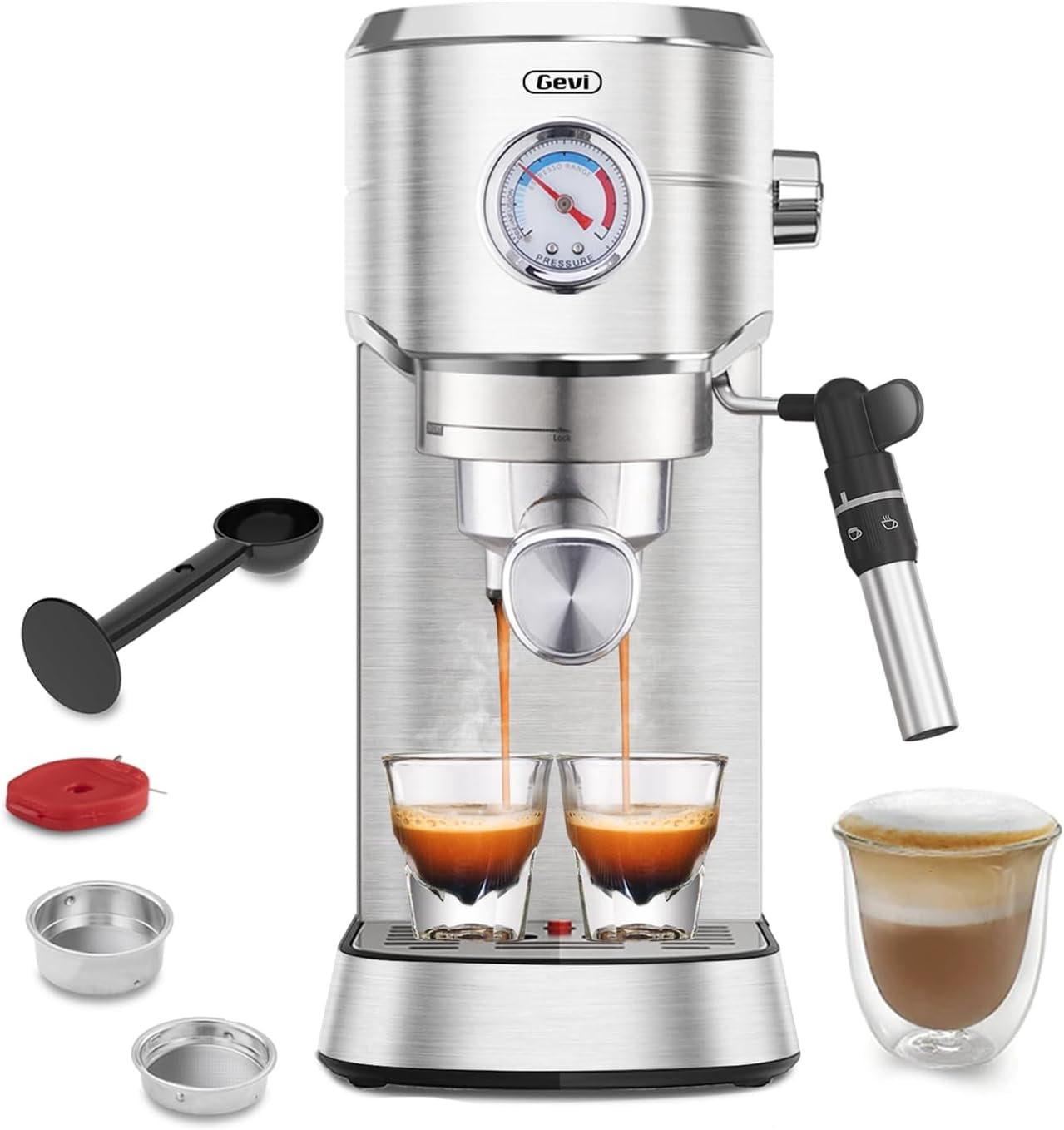 Espresso Machine 20 Bar with Automatic Milk Frother, Professional ...