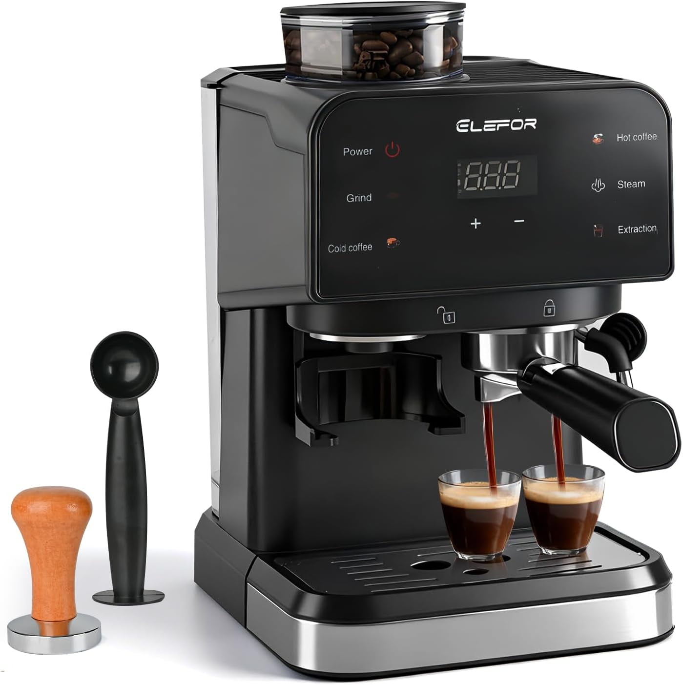 Espresso Machine 20 Bar, Coffee Maker with grinder,Coffee Machine w ...