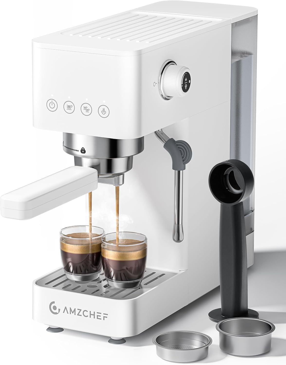 Espresso Machine 20 Bar, Compact Maker with Steam Milk Frother, Coffee ...