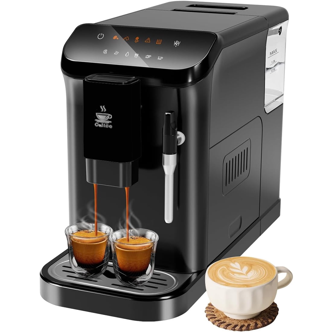 Espresso Machine, 20 Bar Pump Pressure for Balanced Extraction, Professional Espresso Maker with ...