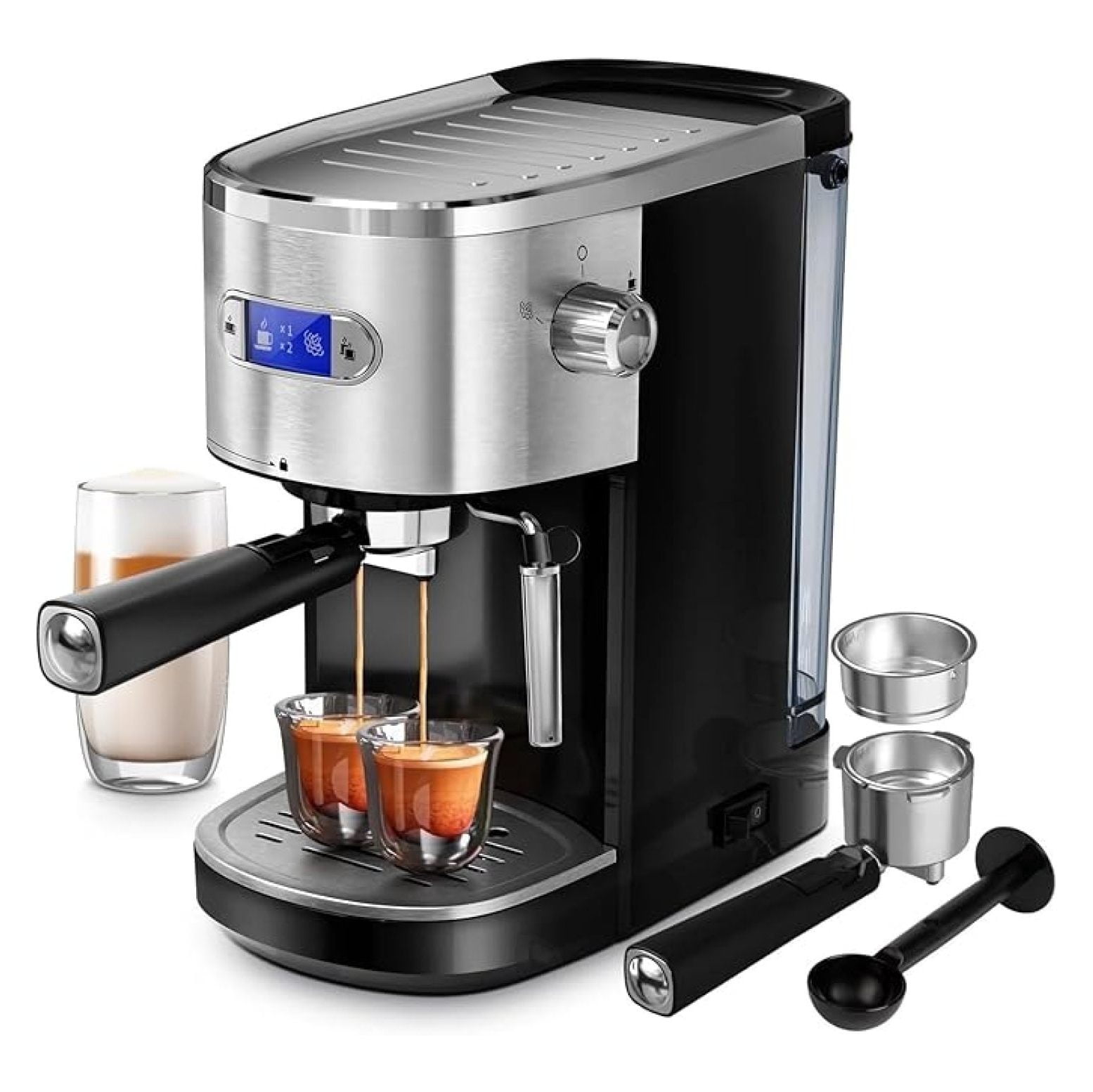 Espresso Machine 20 Bar, Semi-Automatic Coffee Maker for Cappuccino ...