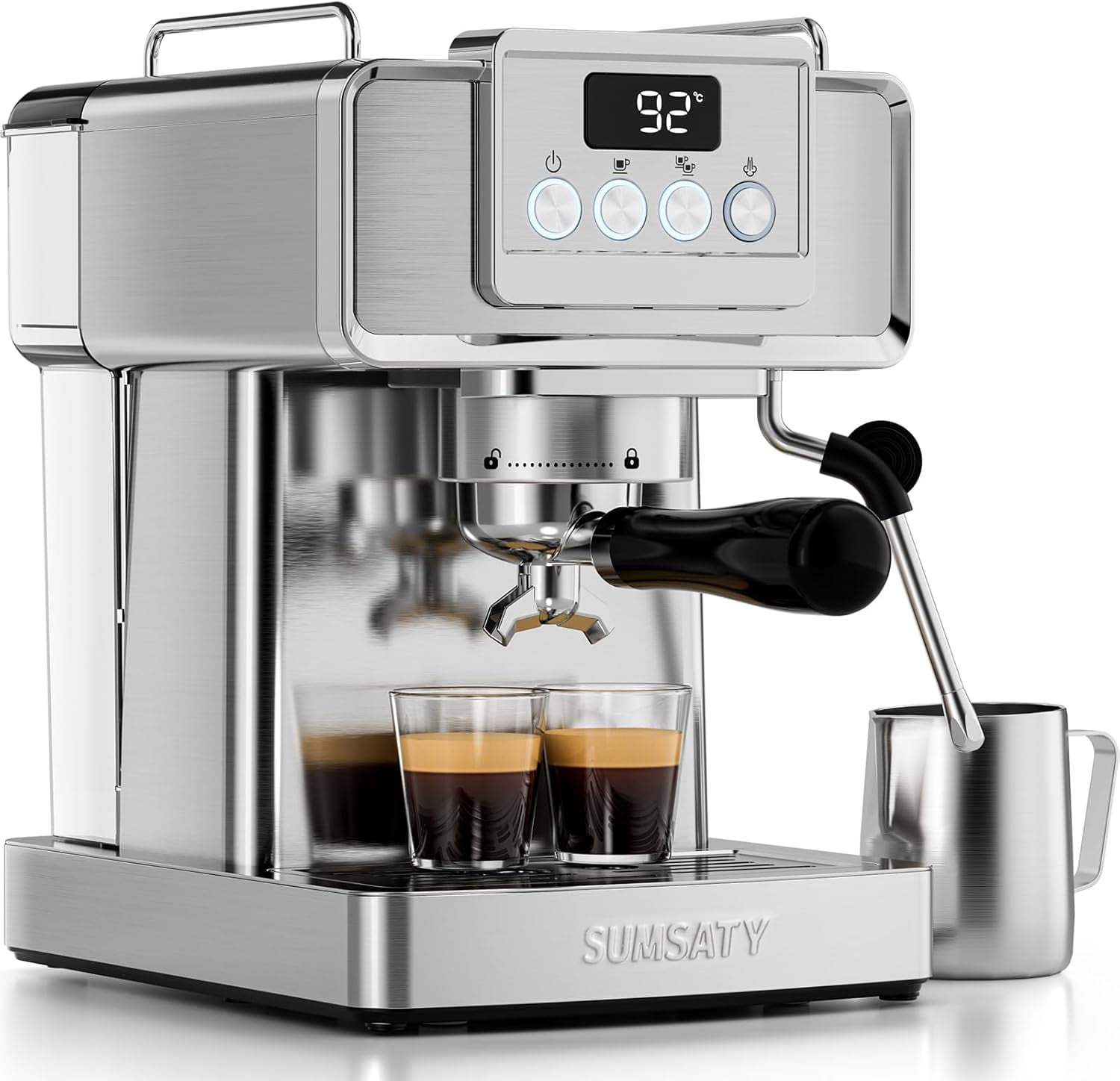 Espresso Machine 20 Bar, Stainless Steel Coffee Maker Professional with ...