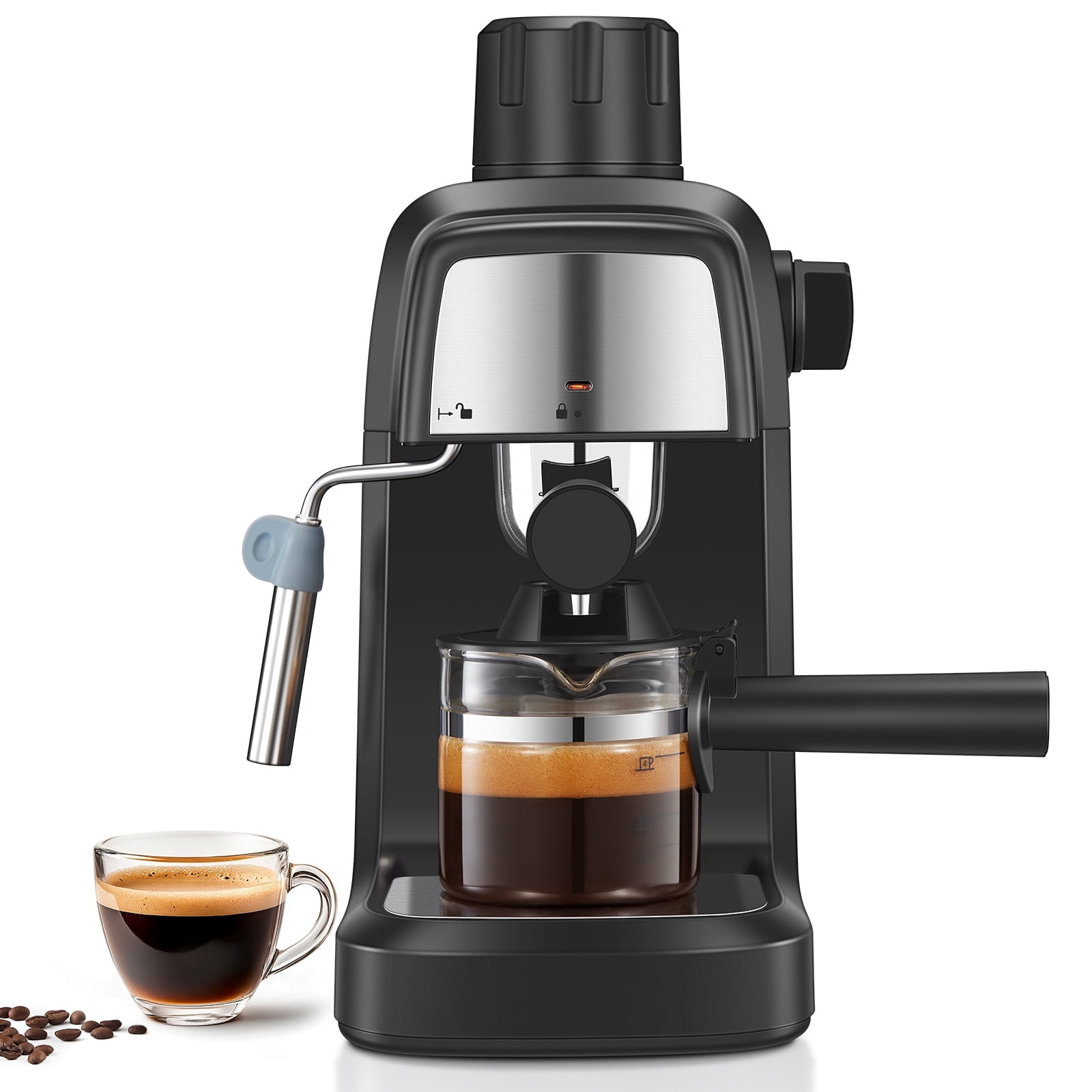 Espresso Machine 3.5 Bar, 800W Compact Coffee Maker with Integrated ...