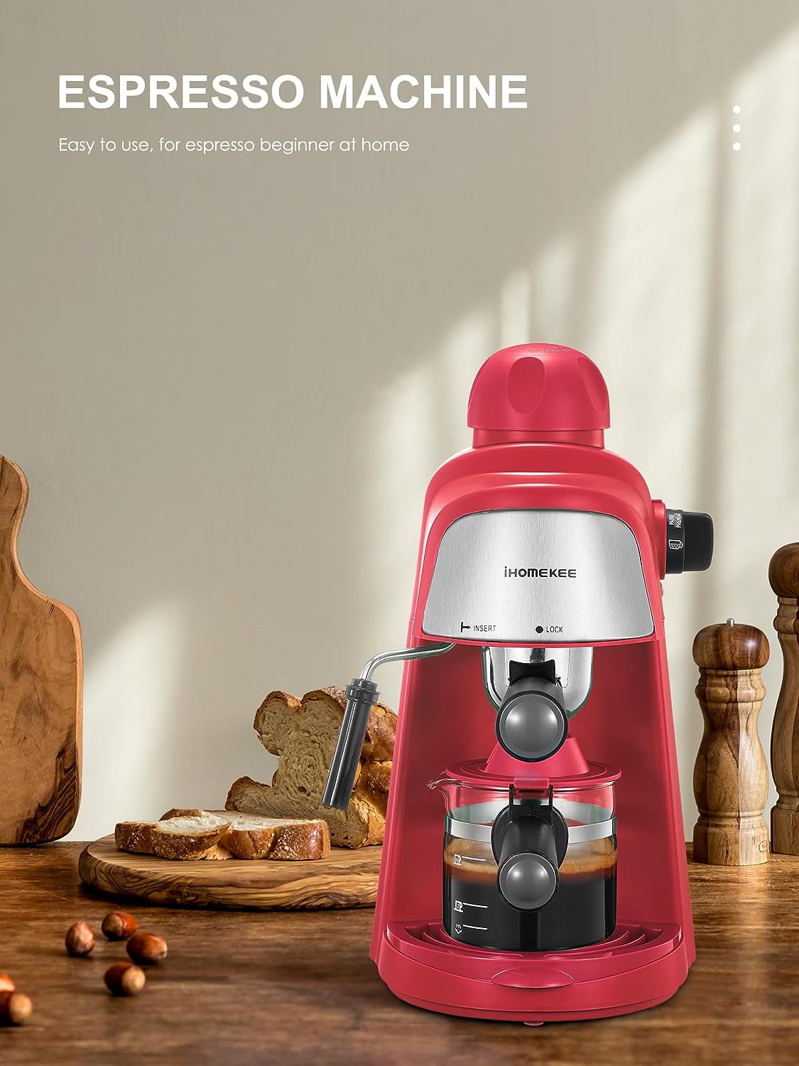 Espresso Machine, 3.5Bar Espresso and Cappuccino Machine with ...