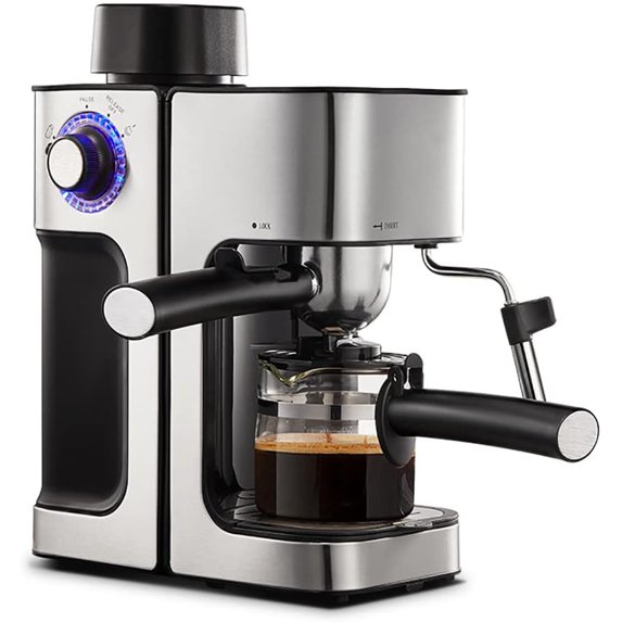 Espresso Machine, 5 Bar Semi Automatic Household Italian Espresso ...