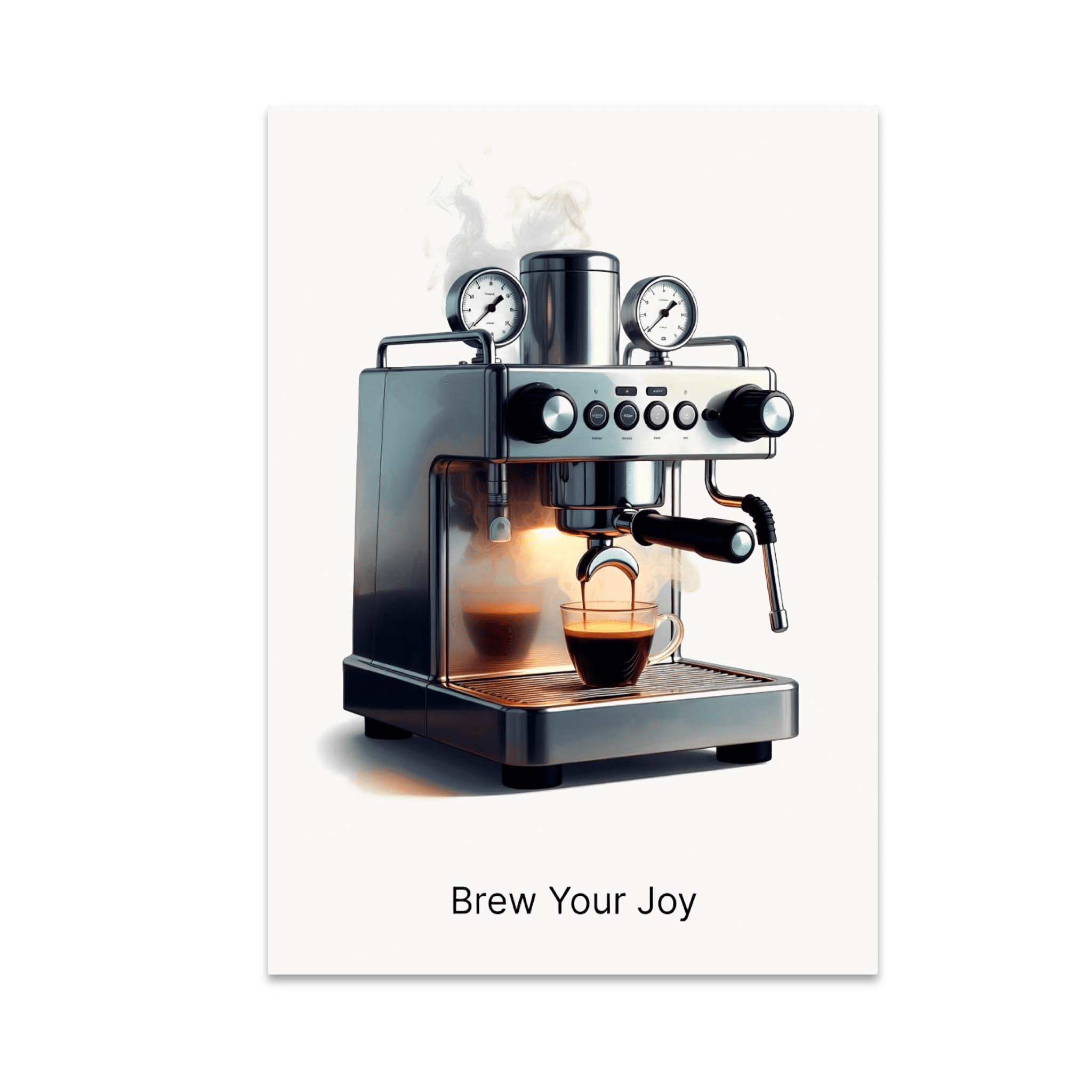 Espresso Machine Brewing Coffee Art - Coffee Enthusiast - 13x19 Poster ...