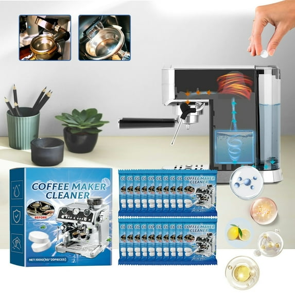 Espresso Machine Cleaning Tablets - 20 Pack, Powerful Descaling & Stain ...