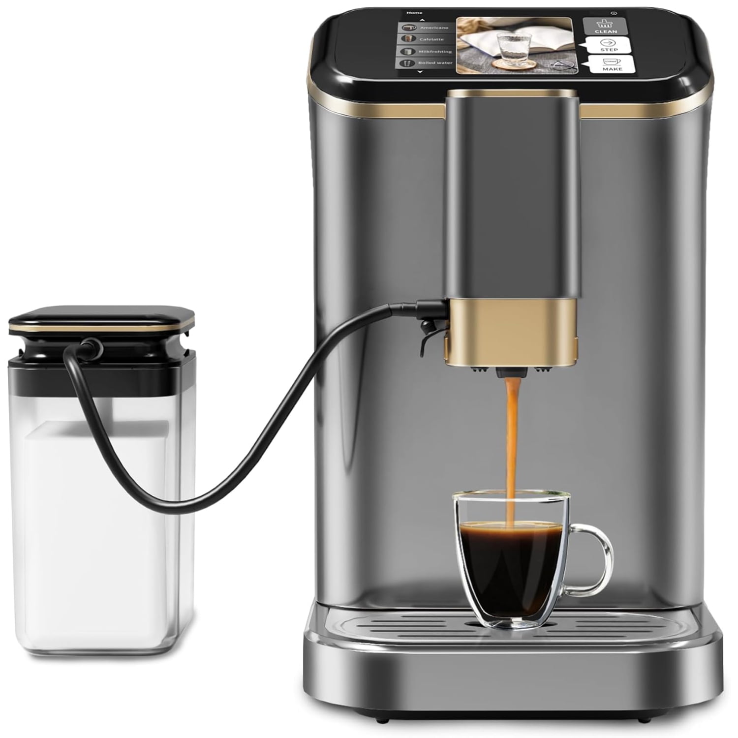 Espresso Machine,Fully Automatic Espresso Machine with Automatic Milk ...