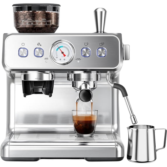 Espresso Machine with Grinder, 20 Bar Automatic Espresso Maker with ...