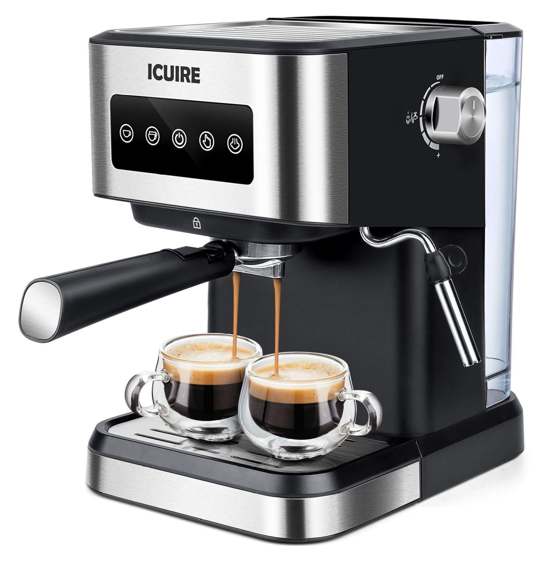 Espresso Machine with Milk Frother, 20 Bar Pump Pressure Coffee Machine ...
