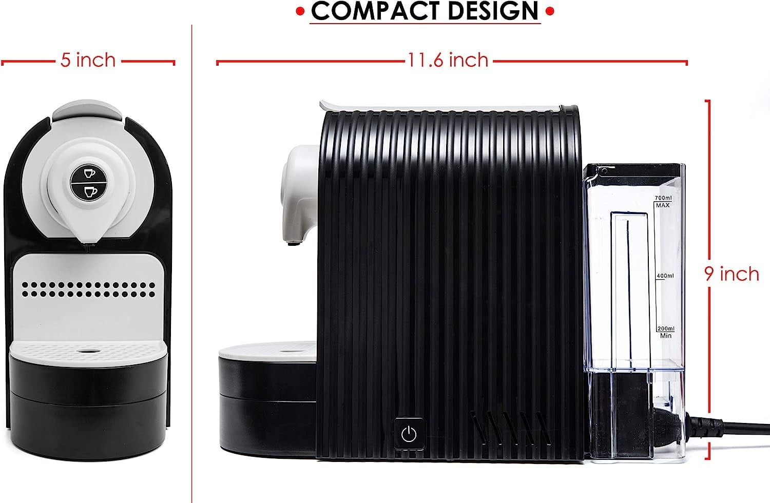 Espresso Machine for Nespresso Compatible Capsule, Single Serve Coffee ...