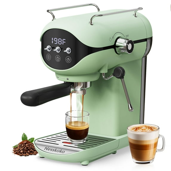 Espresso Machine with Steam Milk Frother Semi Automatic 20 Bar Compact ...