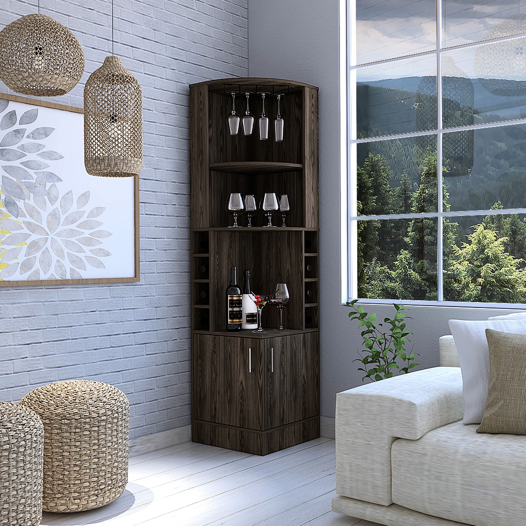 Espresso Main Color, Particle Board Construction - 8 Cubbies and ...