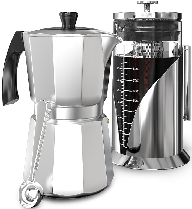 Espresso Maker & Cold Brew Coffee Maker Bundle - 6 Cup Coffee ...