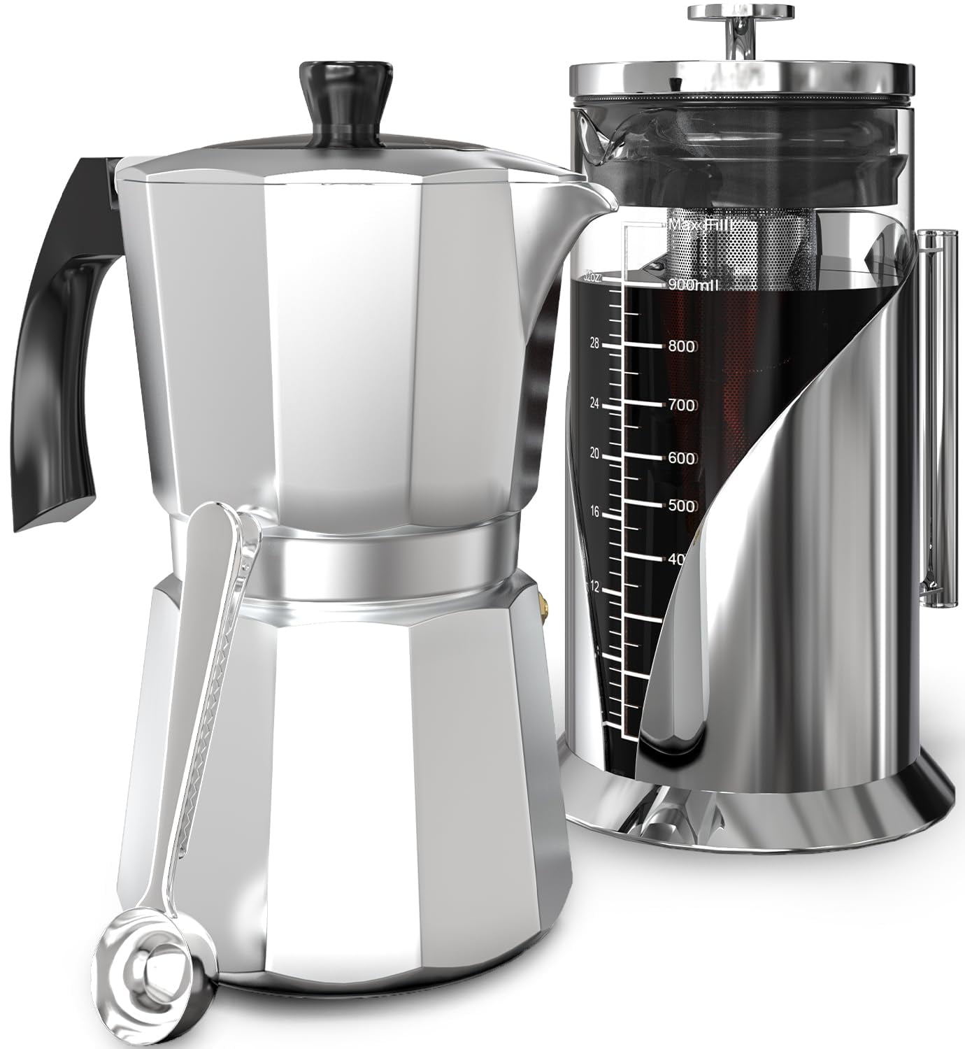 Espresso Maker & Cold Brew Coffee Maker Bundle - 6 Cup Coffee ...
