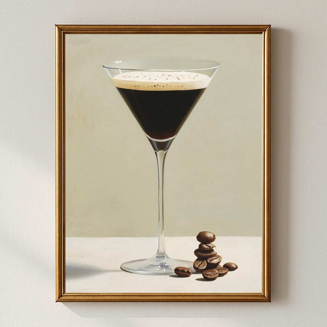 Espresso Martini Bar Wall Art, Modern Cocktail Drink, Kitchen, Cafe ...