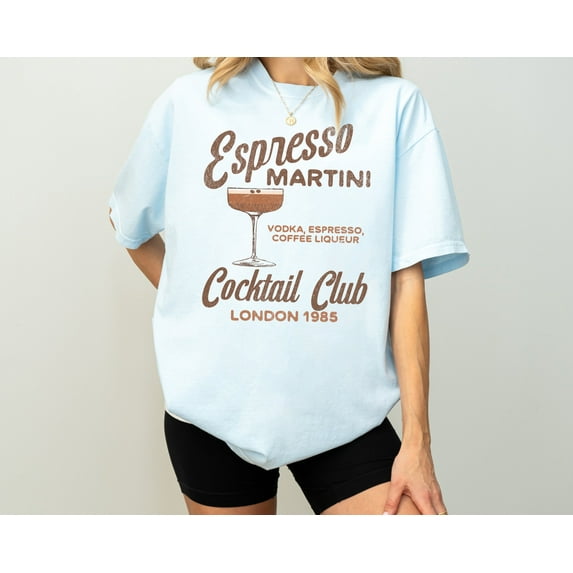 Espresso Martini Cocktail Club T-Shirt Retro Style Tee Gift for Her ...