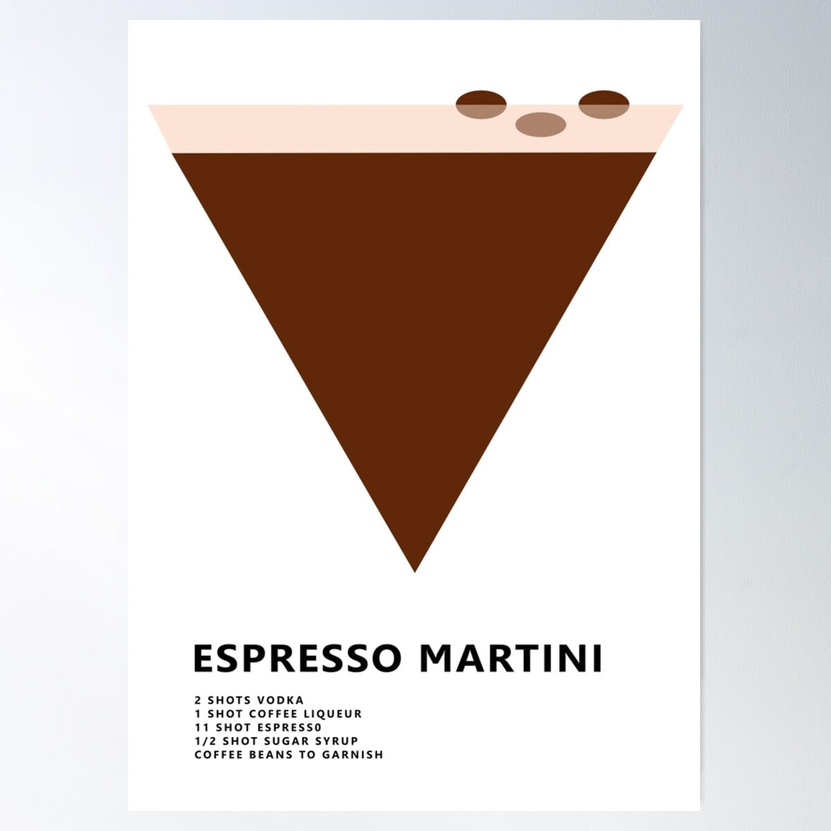 Espresso Martini Cocktail Minimalist Modern Design Poster Wall Art ...