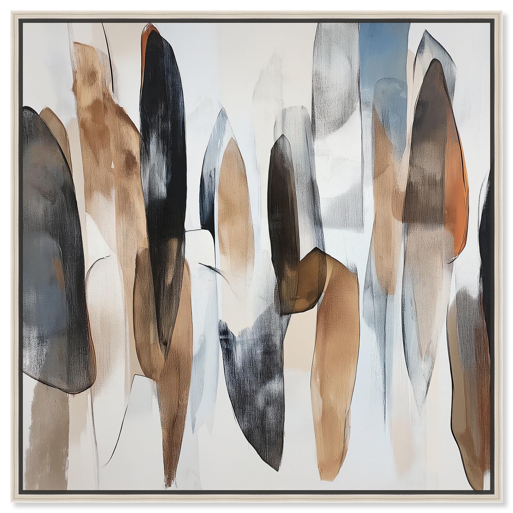 Espresso Martini II Canvas Neutral Abstracts by Art Remedy, Silver ...