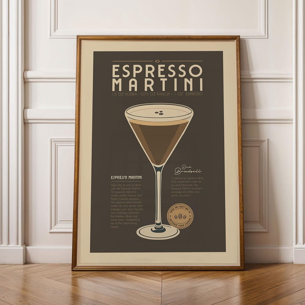 Espresso Martini Print Espresso Martini Poster Cocktail Bar Wall Art ...
