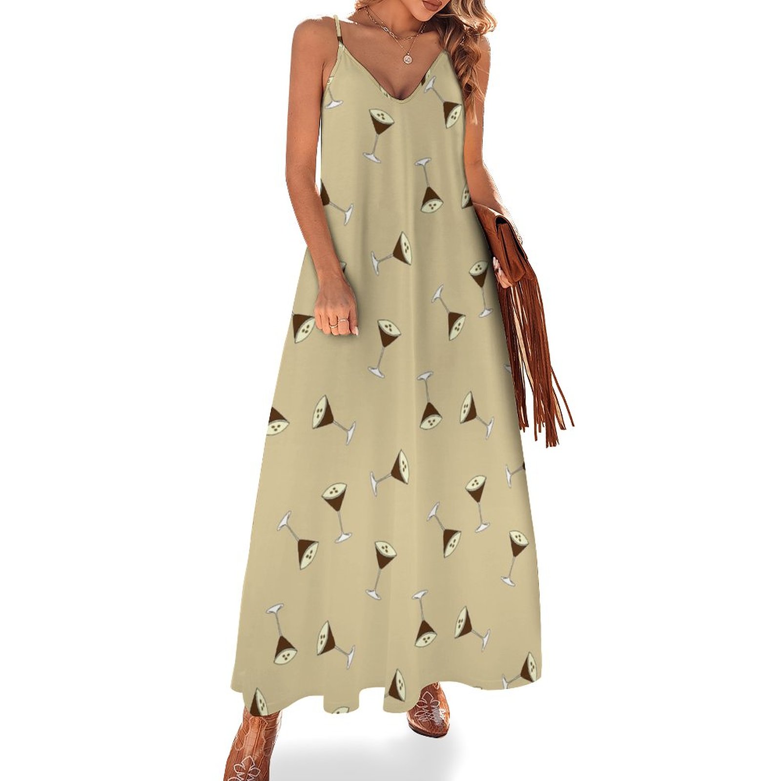 Espresso Martini Sleeveless Dress Woman dresses Women's long dress ...
