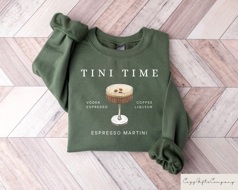 Espresso Martini Sweatshirt, Tini Time Crewneck, Espresso Martini Lover ...