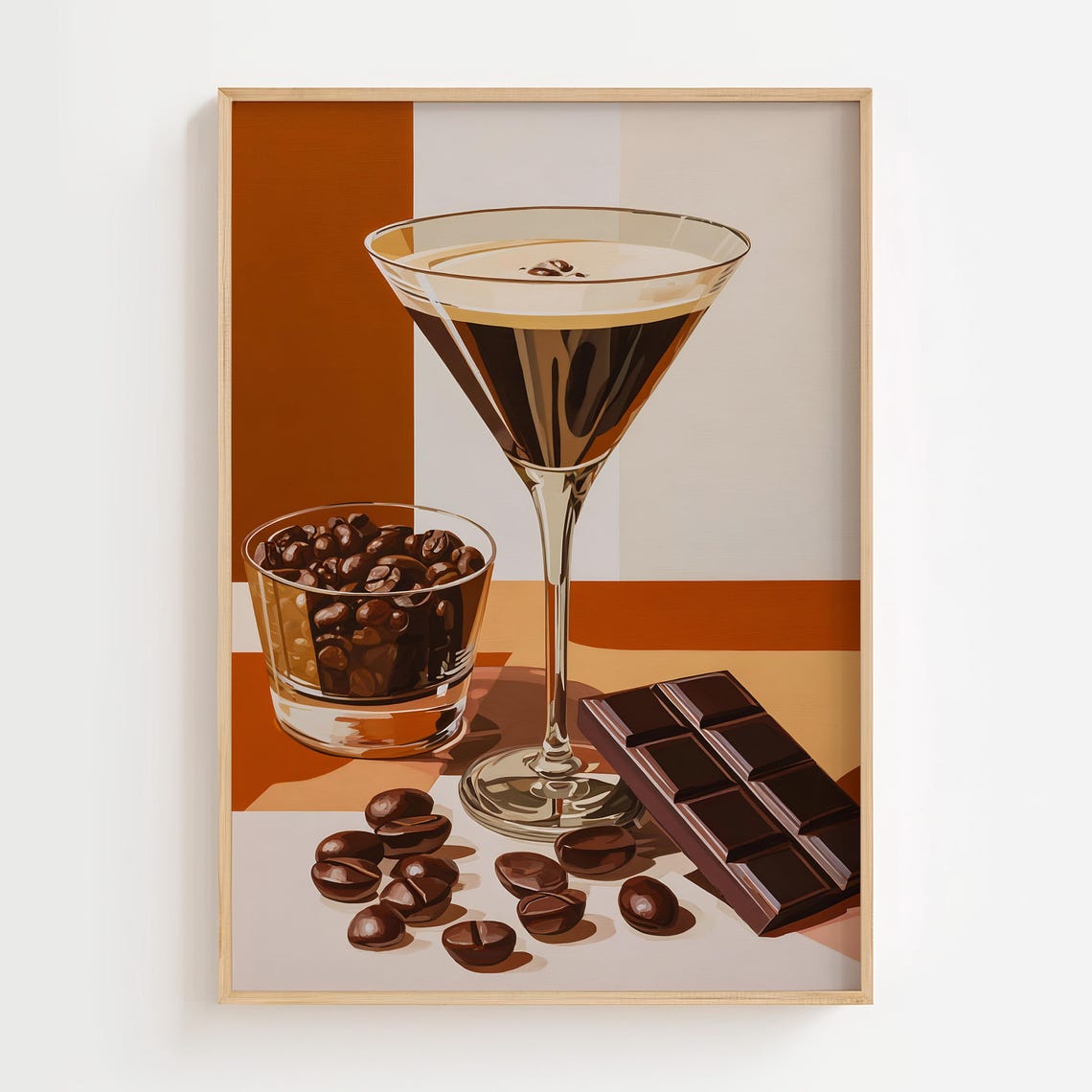 Espresso Martini Wall Art, Modern Coffee Bar Print, Retro Pop Art Drink ...