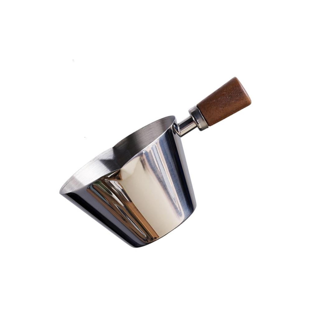 Espresso Measuring Cup with Stainless Steel Design and Ergonomic Wooden ...