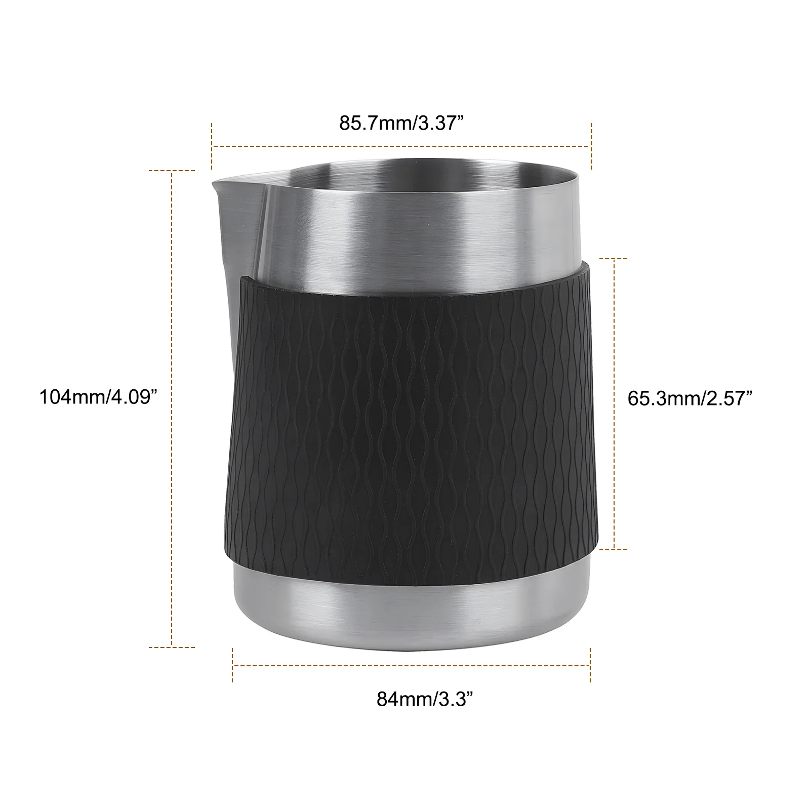 Espresso Milk Pitcher V3, 500ml Milk Frothing Jug without Handle ...