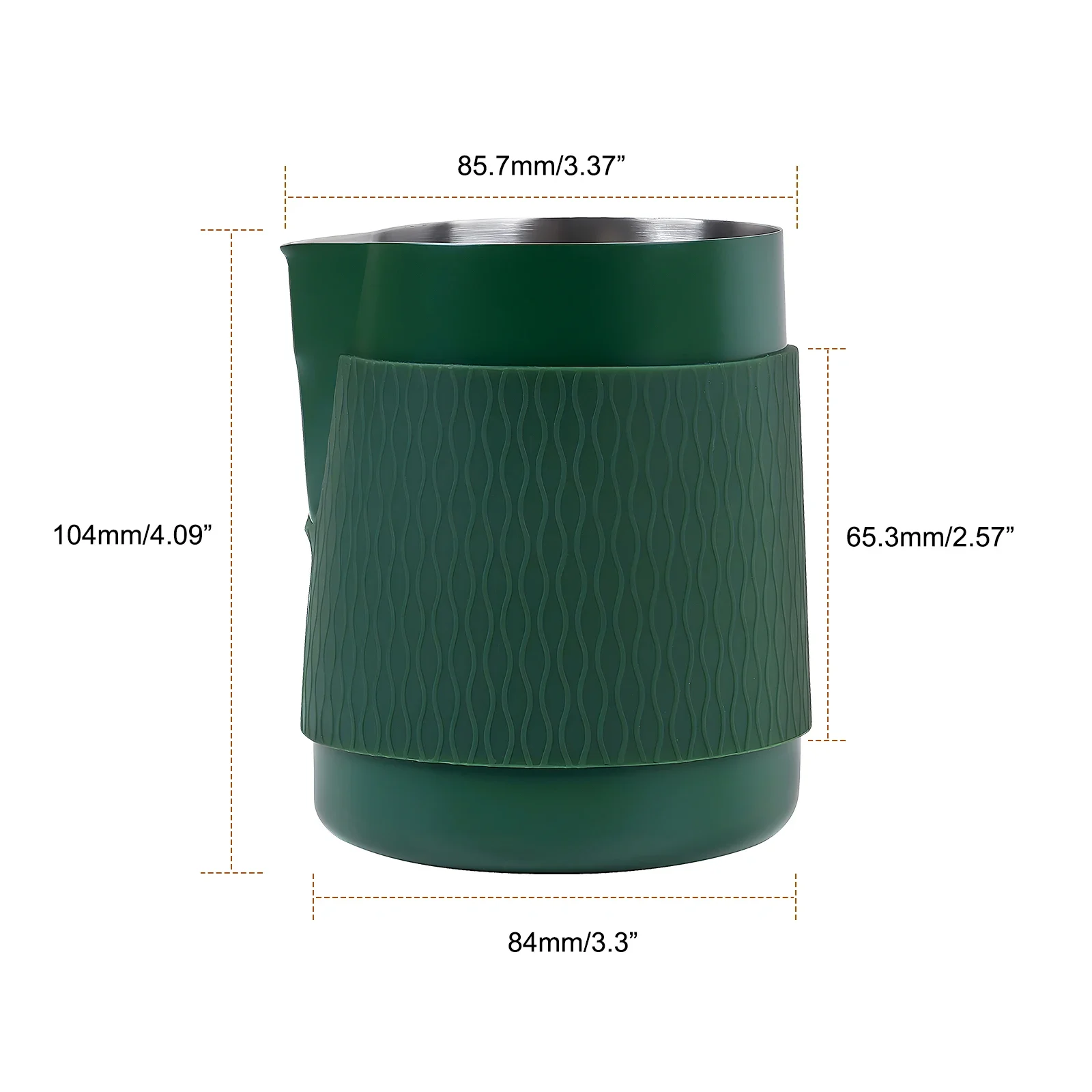 Espresso Milk Pitcher V3, 500ml Milk Frothing Jug without Handle ...