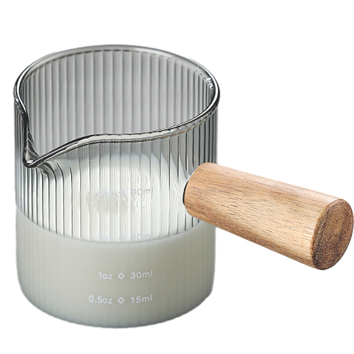 Espresso Shot Glass,Espresso Measuring Cup with Wood Handle,Measuring ...