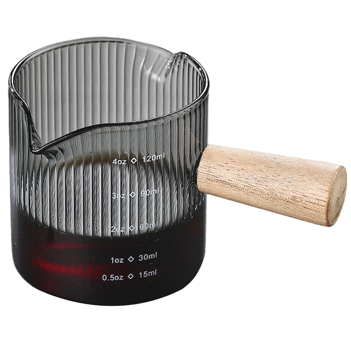 Espresso Shot Glass,Espresso Measuring Cup with Wood Handle,Measuring ...