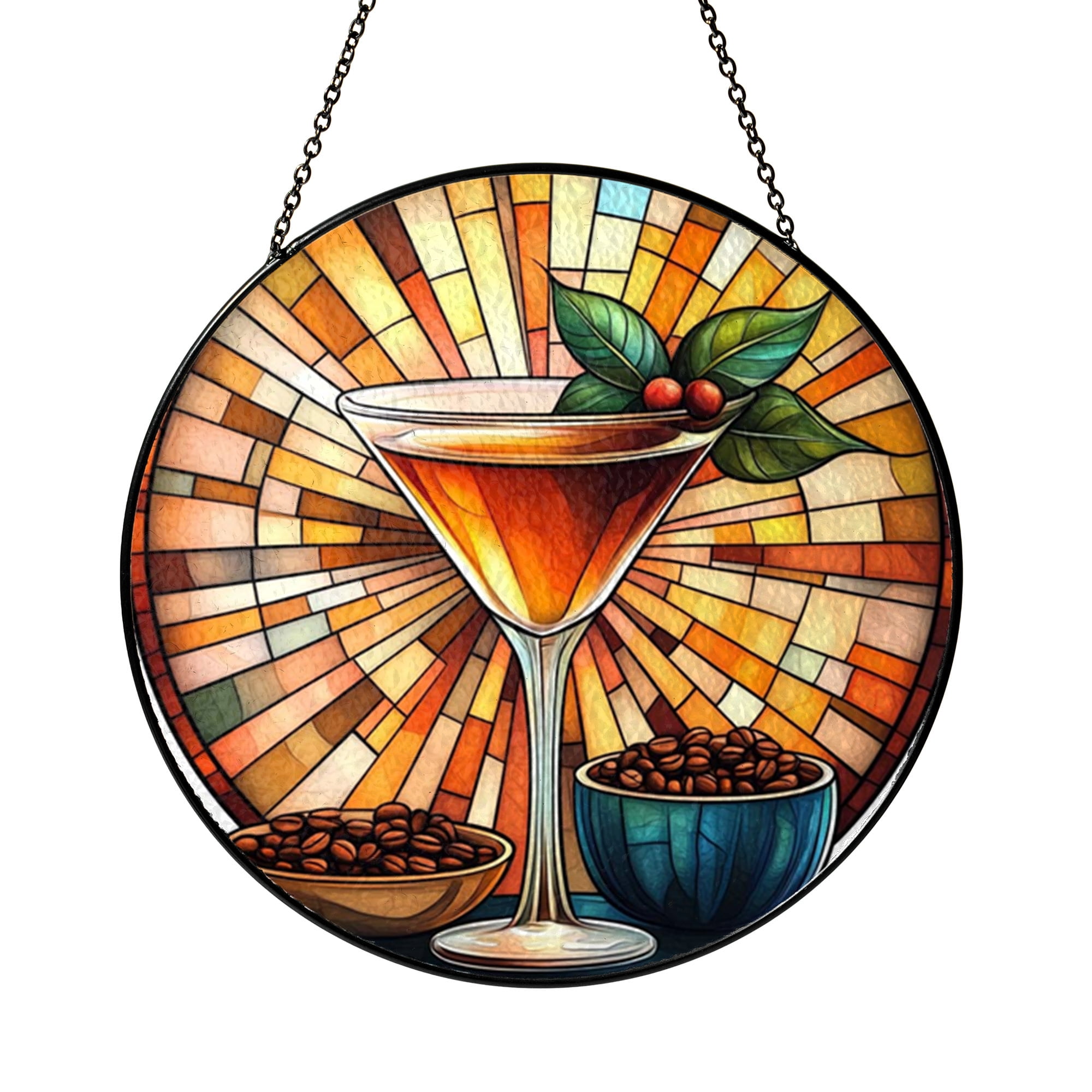 Espresso Style Drink Window Hanging – Stained Glass Style Art - Walmart.com