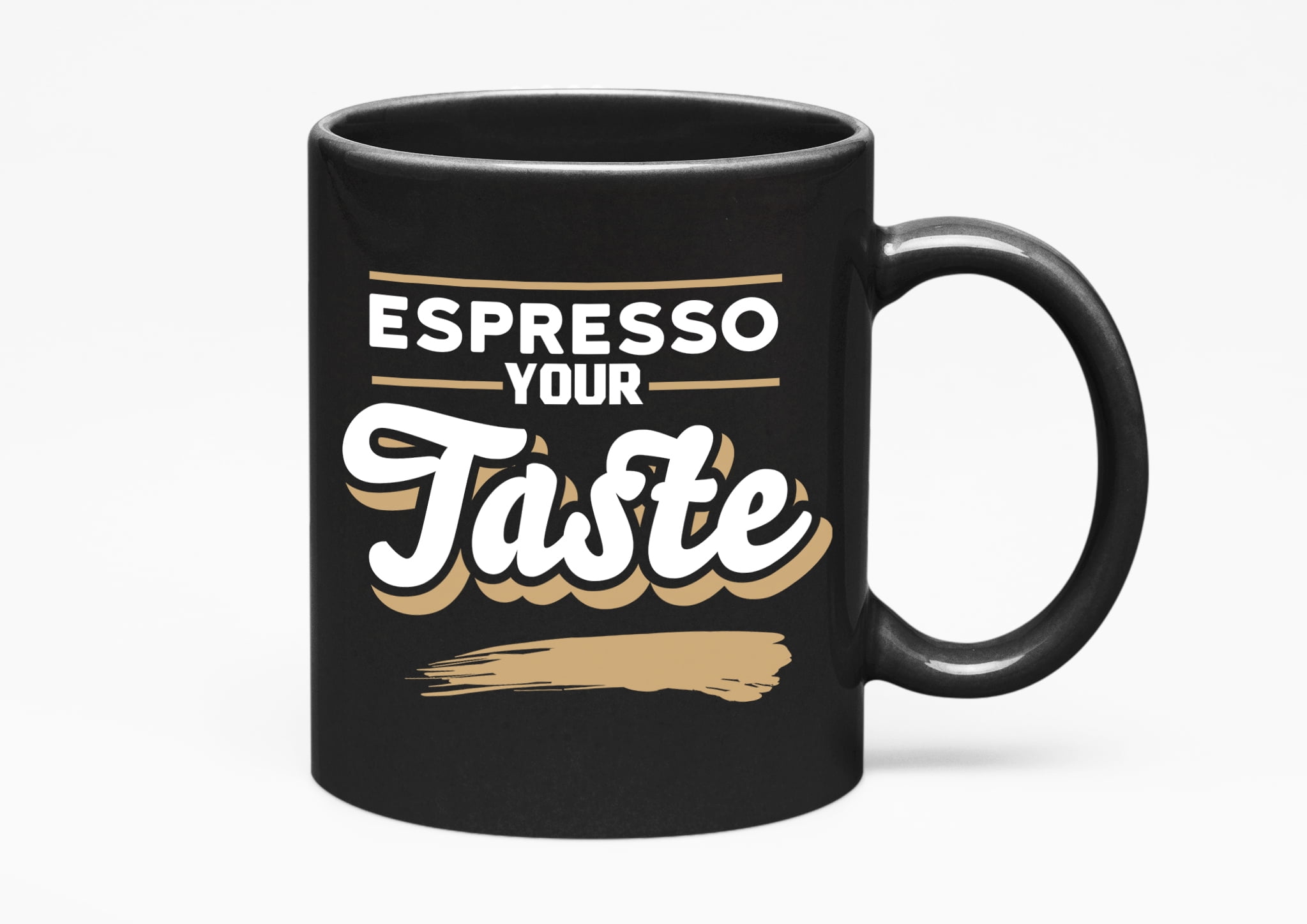Espresso Your Taste, Pun Joke Cup, Black 11oz Ceramic Mug - Walmart.com