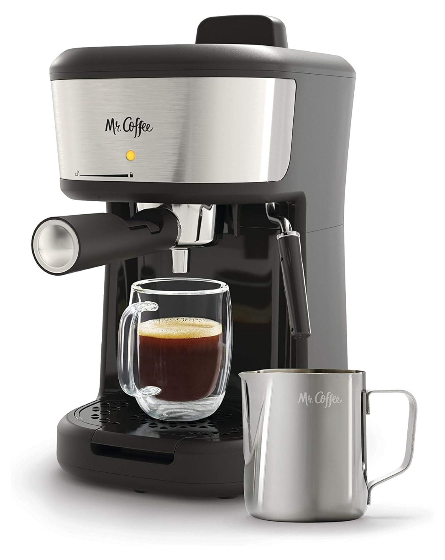 Espresso and Cappuccino Machine, Single Serve Coffee Maker with Milk ...